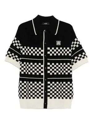 Amiri Checkerboard Mesh Shirt For - Black