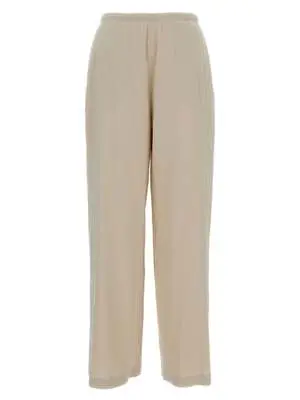Max Mara Wide Leg Stretch Linen And Viscose Trousers - Beige