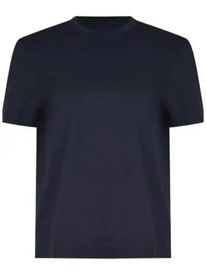 Max Mara Cotton Crewneck T-shirt - Navy
