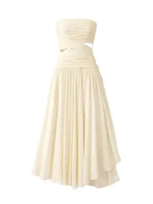 SELF-PORTRAIT Off-the-shoulder Midi Dress With Cutouts