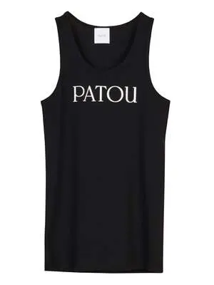 PATOU Slim Fit Logo Tank - Black