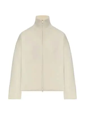 Max Mara MAX MARA Full-Zip Cardigan With Embroidered Logo And Front Pockets Beige