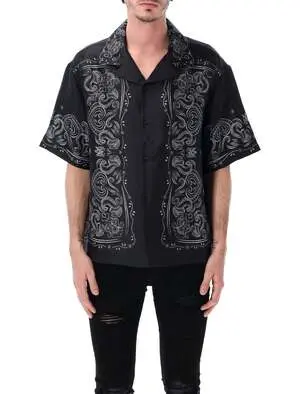Amiri Oversized Bowling Shirt Size - Black