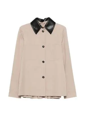 Sportmax Regular Fit Jacketed Shirt With Visible Button Fastening - Beige