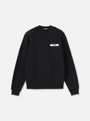 Jacquemus Logo Patch Crewneck Sweatshirt - Black