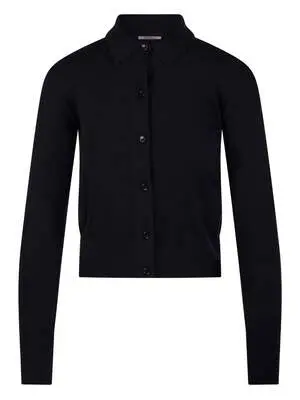 Max Mara Slim Fit Drop Shoulder Long Sleeve Shirt - Blue