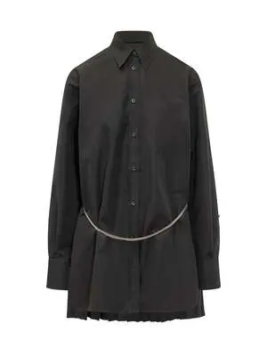 Sportmax Mini Casacca With Belt And Pleated Hem