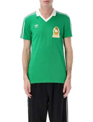 ADIDAS ORIGINALS Retro V-neck Short Sleeve T-shirt - Green