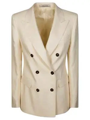 Tagliatore Parigi Double-breasted Linen Jacket - Beige