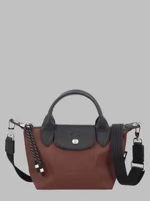 Longchamp Small Nylon Top Handle Crossbody Bag - Brown
