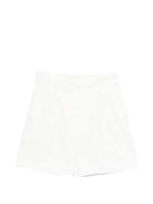 Max Mara Structured Stretch Cotton Satin Mini Shorts