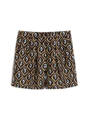 Max Mara Silk Shorts With Waistband Tab And Zip Fastening Size - Black