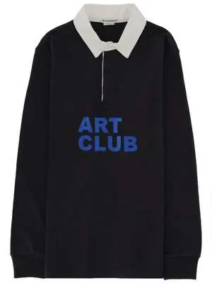 JW Anderson Art Club' Rugby Polo Top - Black