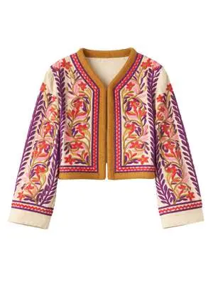 Antik Batik Mini Lightweight Jacket For - Beige