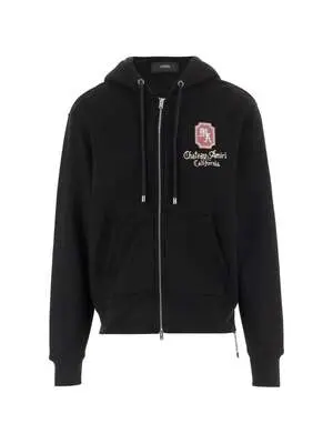 Amiri Zip Hoodie With Graphic Detail - Black