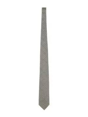 TOM FORD Checked Silk Neck Tie - Beige