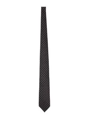 TOM FORD TOM FORD Dot-Print Silk Neck Tie Grey