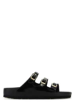 BIRKENSTOCK Florida Three-buckle Slide Sandals - Black