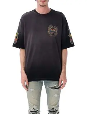 Amiri Oversized Graphic T-shirt Size - Black