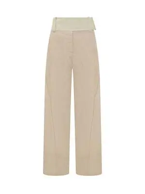 Sportmax Tailored Straight-leg Trousers With Pleats - Ecru