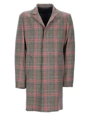 Brian Dales Plaid Wool Overcoat