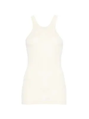 Sportmax Sleeveless Ribbed Crewneck Top - Ivory