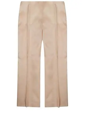 Alberta Ferretti Silk Trousers - Beige
