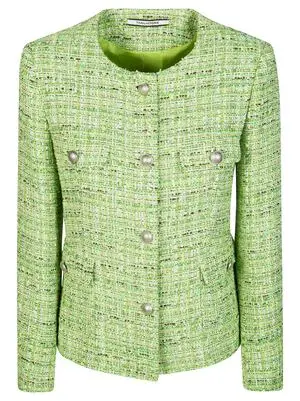 Tagliatore Jodie Button Tweed Jacket - Verde