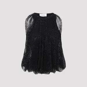 Sportmax Sparkling Strass Mini Top For - Black