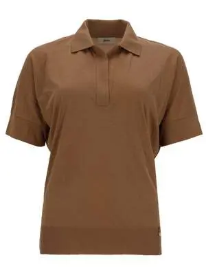 Herno Cotton Blend Polo Shirt - Brown