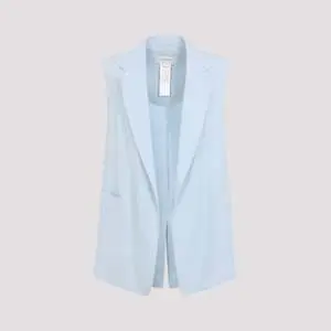 Sportmax SPORTMAX Oversized Washed Viscose Gilet Blue