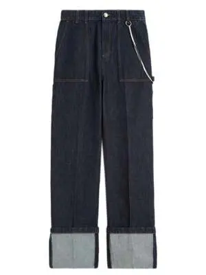 Sportmax Straight Cut Jeans With Arched Leg - Blue