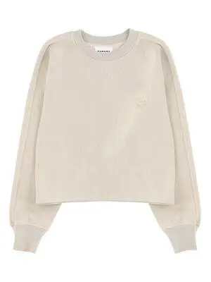 MARANT ETOILE Crewneck Cotton Sweatshirt - Beige