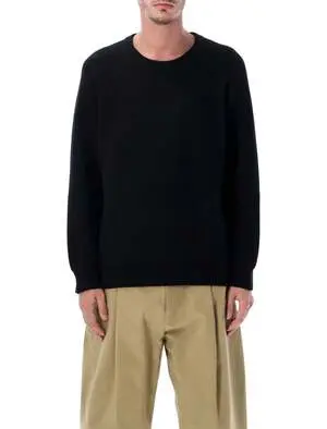 CORRIDOR Ribbed Wool Cashmere Crewneck Sweater - Black