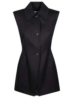 Sportmax Mini Gilet Shirt Perfect For Spring/summer 2026 - Nero