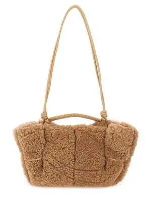 Hereu Bombon Shearling Crossbody Bag - Beige