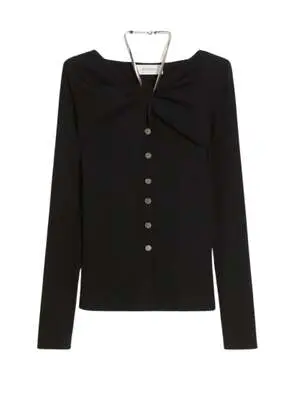Sportmax Wool Cardigan With Chain