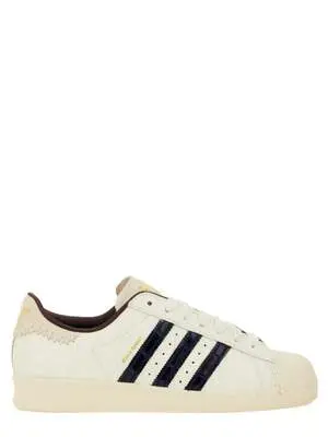 WALES BONNER X ADIDAS Superstar Croc-embossed Leather Sneakers - White