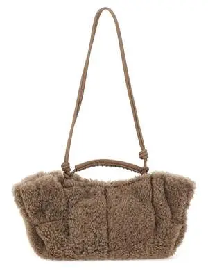 Hereu Braided Handle Shoulder Bag - Grey