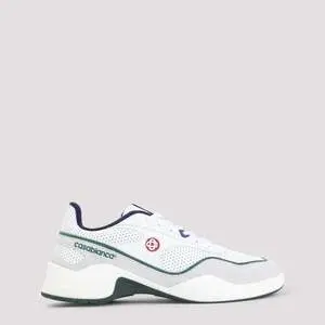 Casablanca Court Championship Leather And Suede Sneakers - White