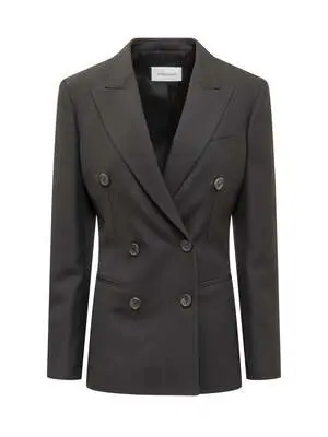 ARMARIUM Double Breasted Wool Blazer - Nero