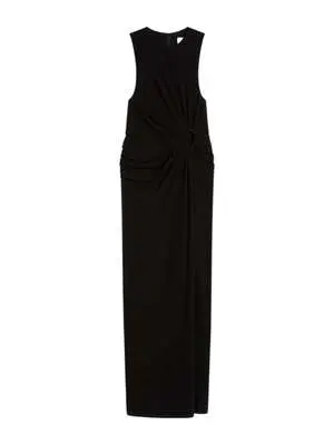 Sportmax Saletta Crêpe Jersey Maxi Dress With Cutout Detail - Black