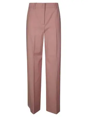 Max Mara Stretch Wool Trousers Ss26 - Rosa