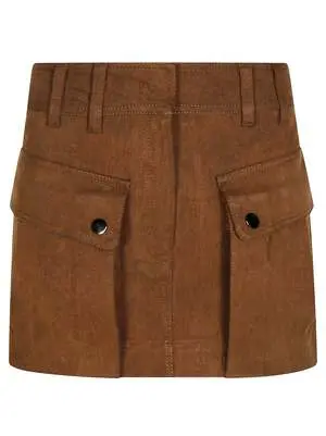 Andamane Pocket-detail Mini Skirt - Marrone