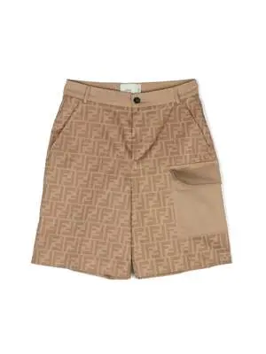 Fendi Shorts Jeans - Beige
