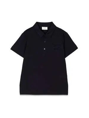Fendi Short Sleeve Logo Polo Shirt - Blue
