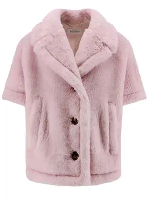 Max Mara Mini Kimono Sleeve Coat - Pink