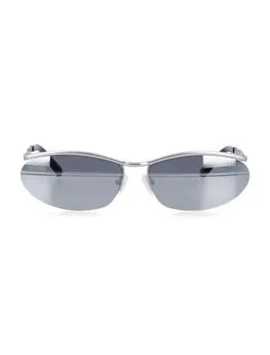 Attico Metal Oval Sunglasses - Silver