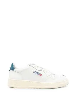 AUTRY Leather Sneakers With Perforated Toe And Multi-textured Inserts - Bianco