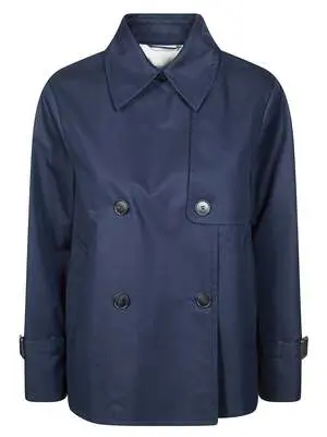Max Mara Lightweight Gabardine Trench Coat For - Blu